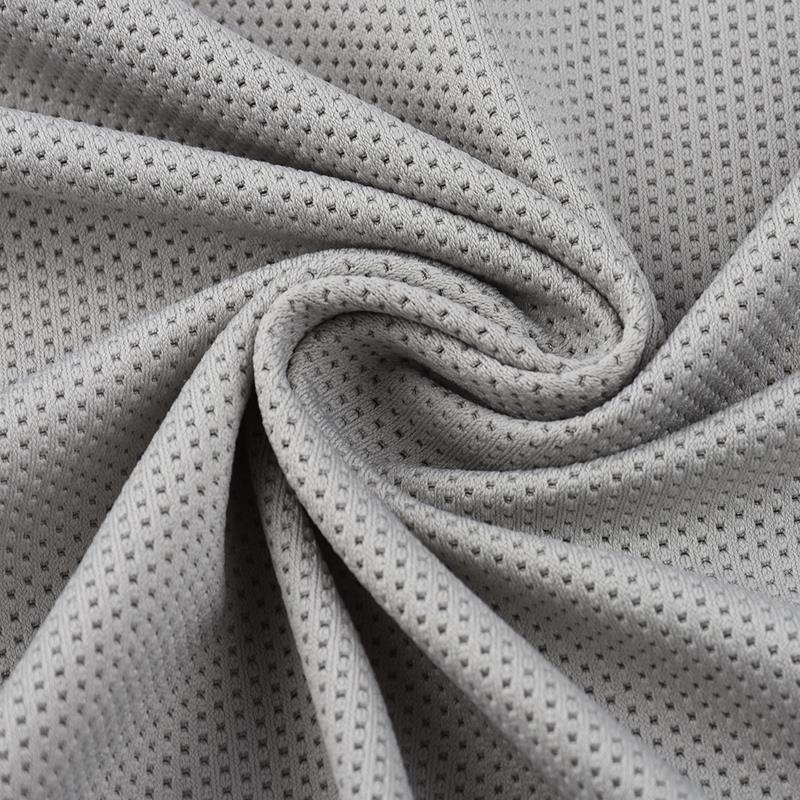 China Polyester spandex waffle jacquard mesh stretch fabric ...