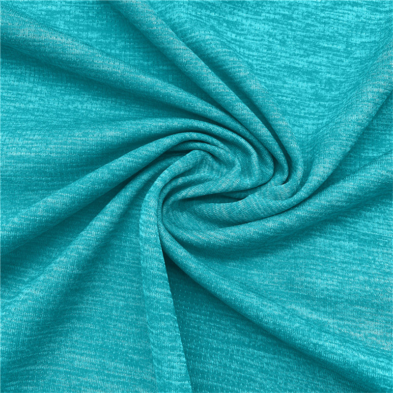 China 100% polyester wicking melange interlock knit fabric for ...